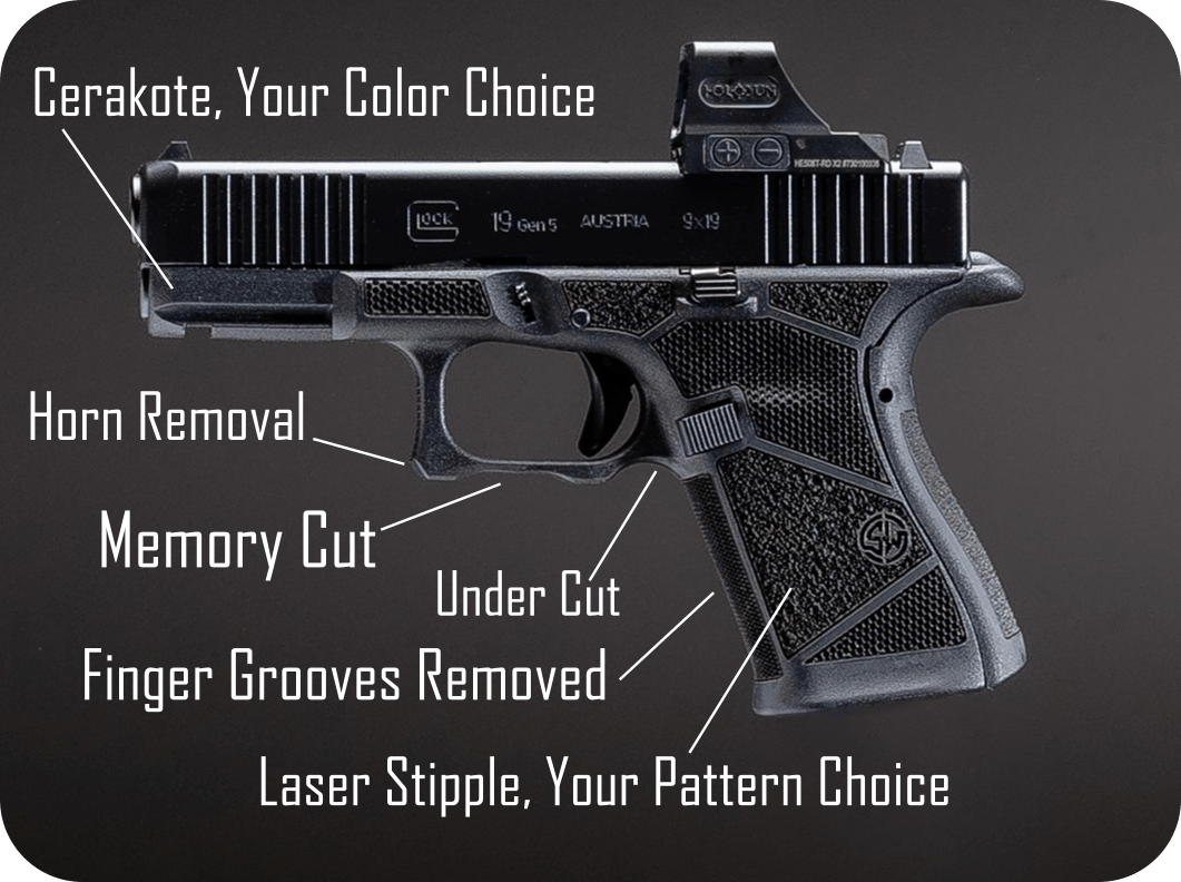 Custom Laser and Hand Stippling for Firearms – TC Laser Engraving, LLC.